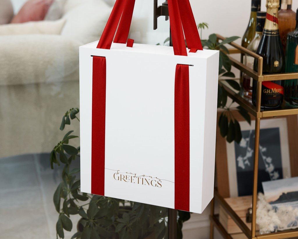 Corporate Christmas Hampers - Parcelle Carryall with Ribbon Handles